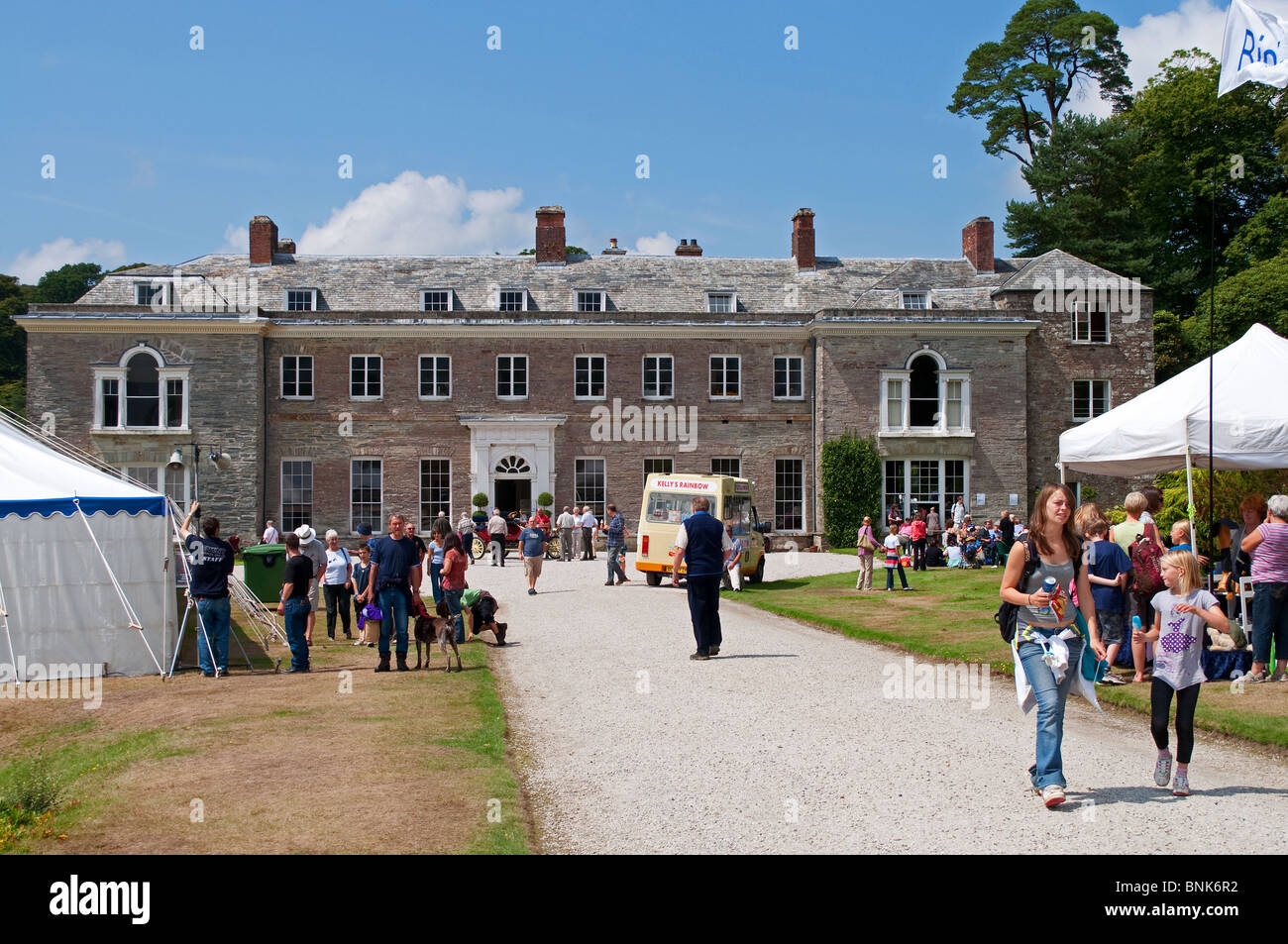 an open day at boconnoc house near liskeard in cornwall, uk Stock Photo ...