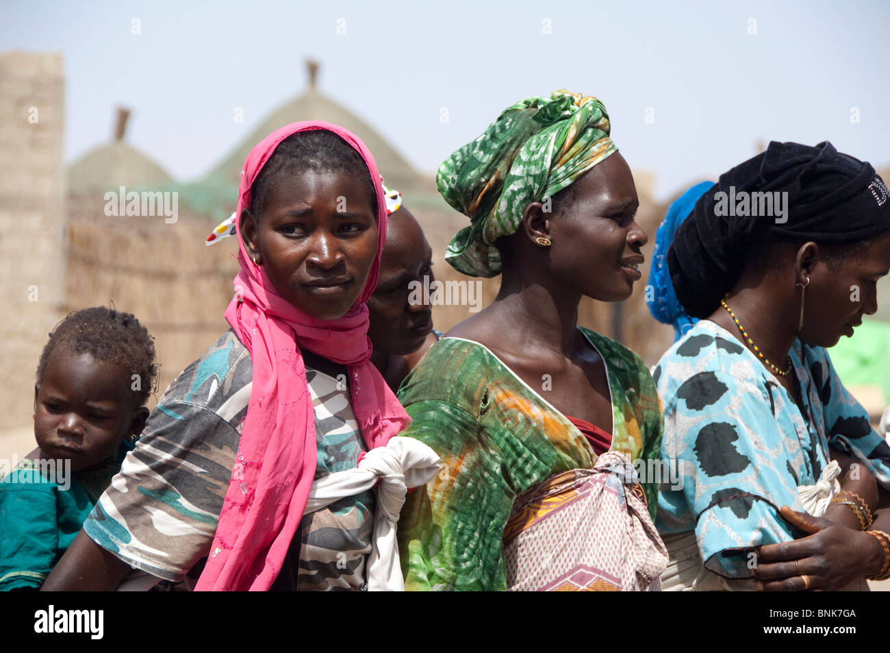 Africa, Senegal, Dakar. Fulani village, semi-nomadic tribe located ...