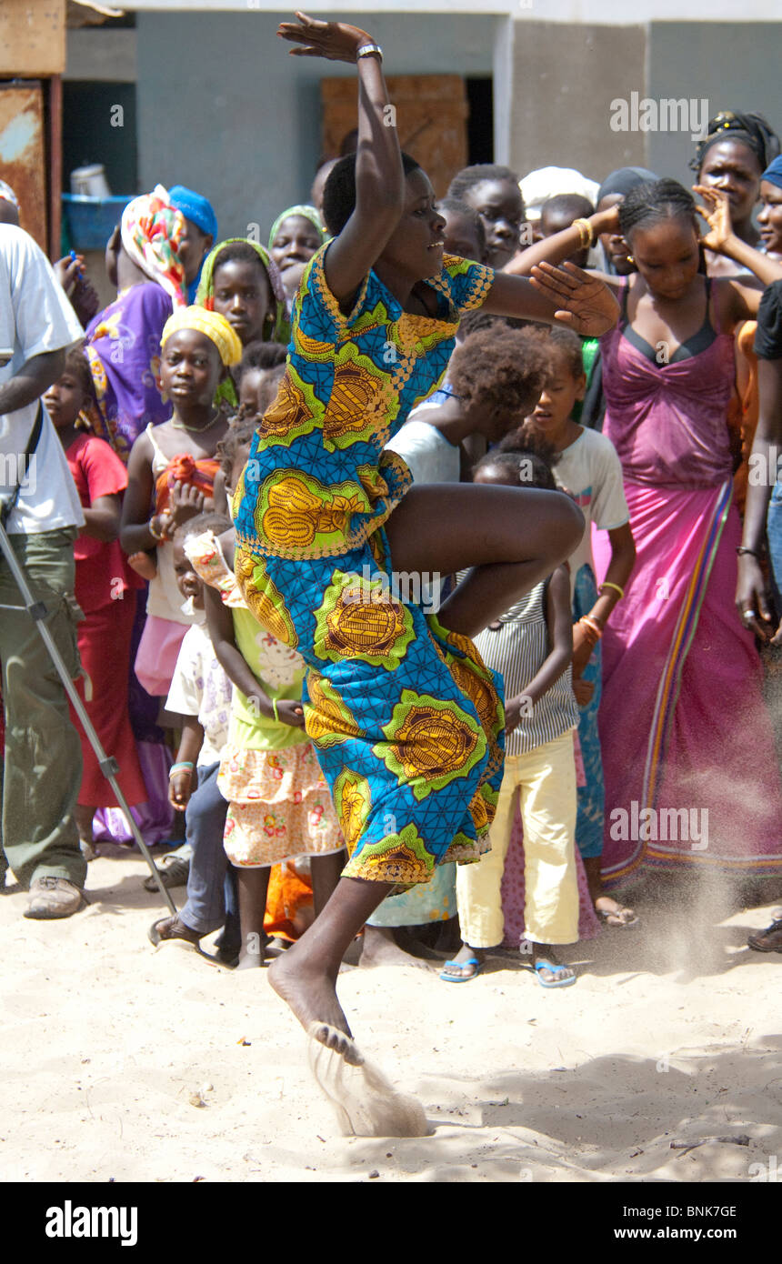 Africa, Senegal, Dakar. Fulani village, semi-nomadic tribe located ...