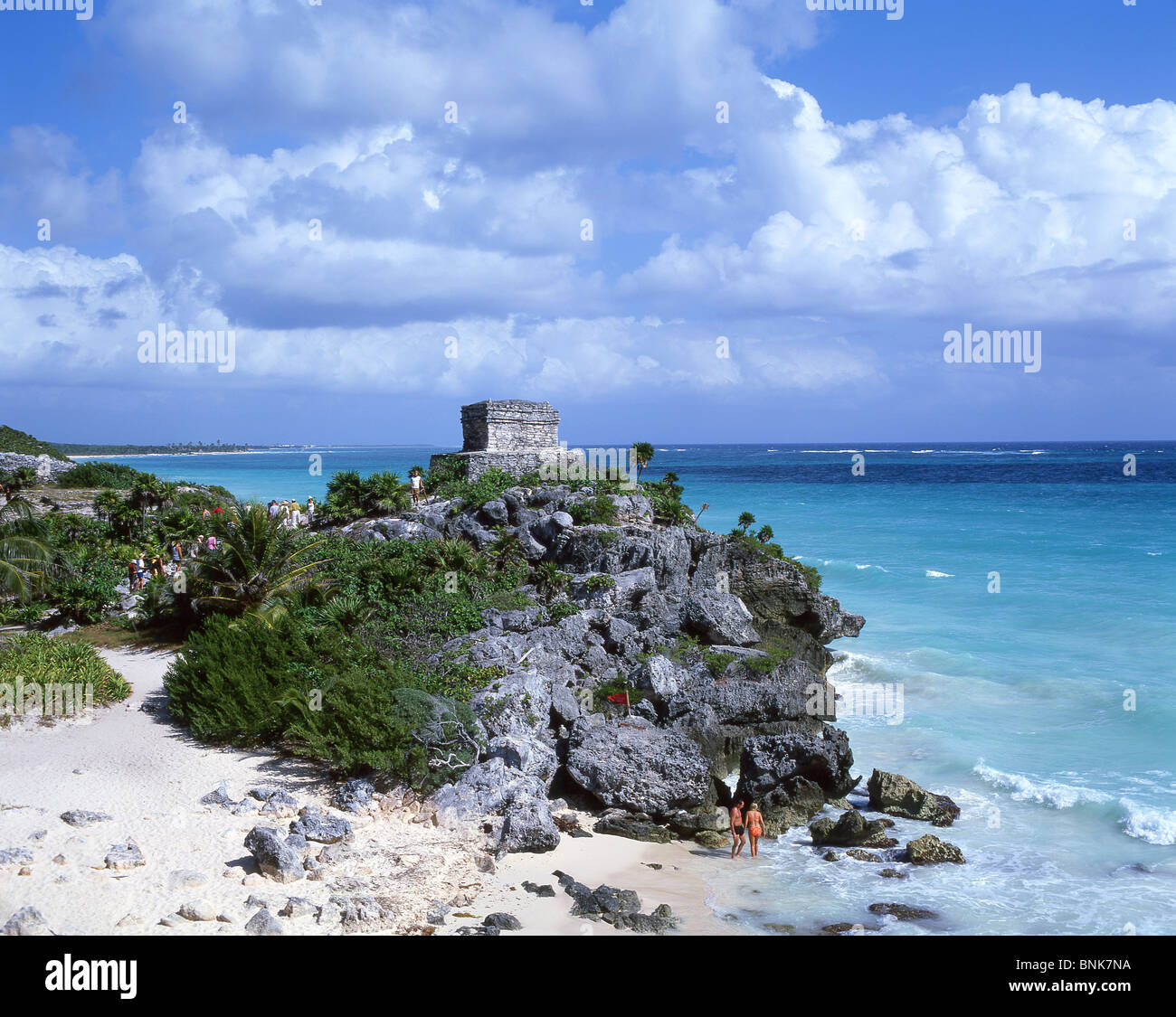 Mayan Temple Archaelogical site, Tulum, Quintana Roo State, Mexico ...