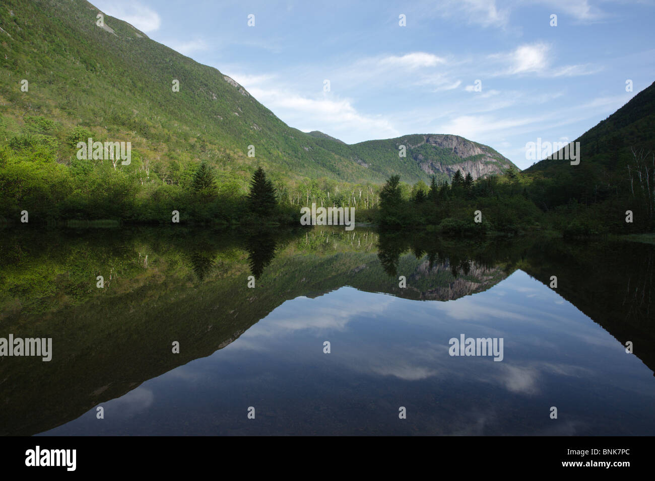 Crawford Notch State Park - White Mountains, NH USA. Reflection of ...