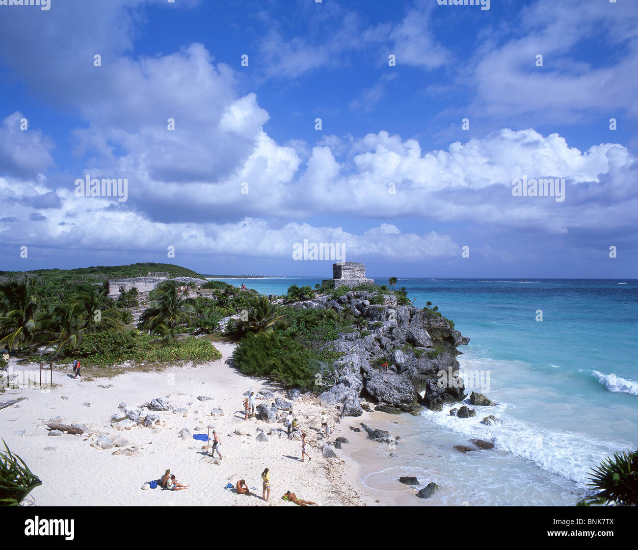 Mayan Temple Archaelogical site, Tulum, Quintana Roo State, Mexico ...