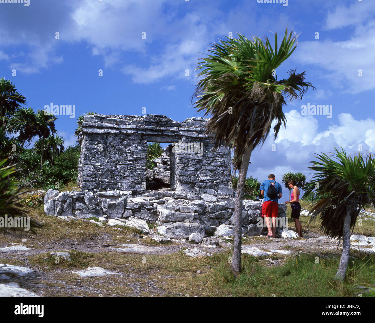 Mayan Temple Archaelogical site, Tulum, Quintana Roo State, Mexico ...