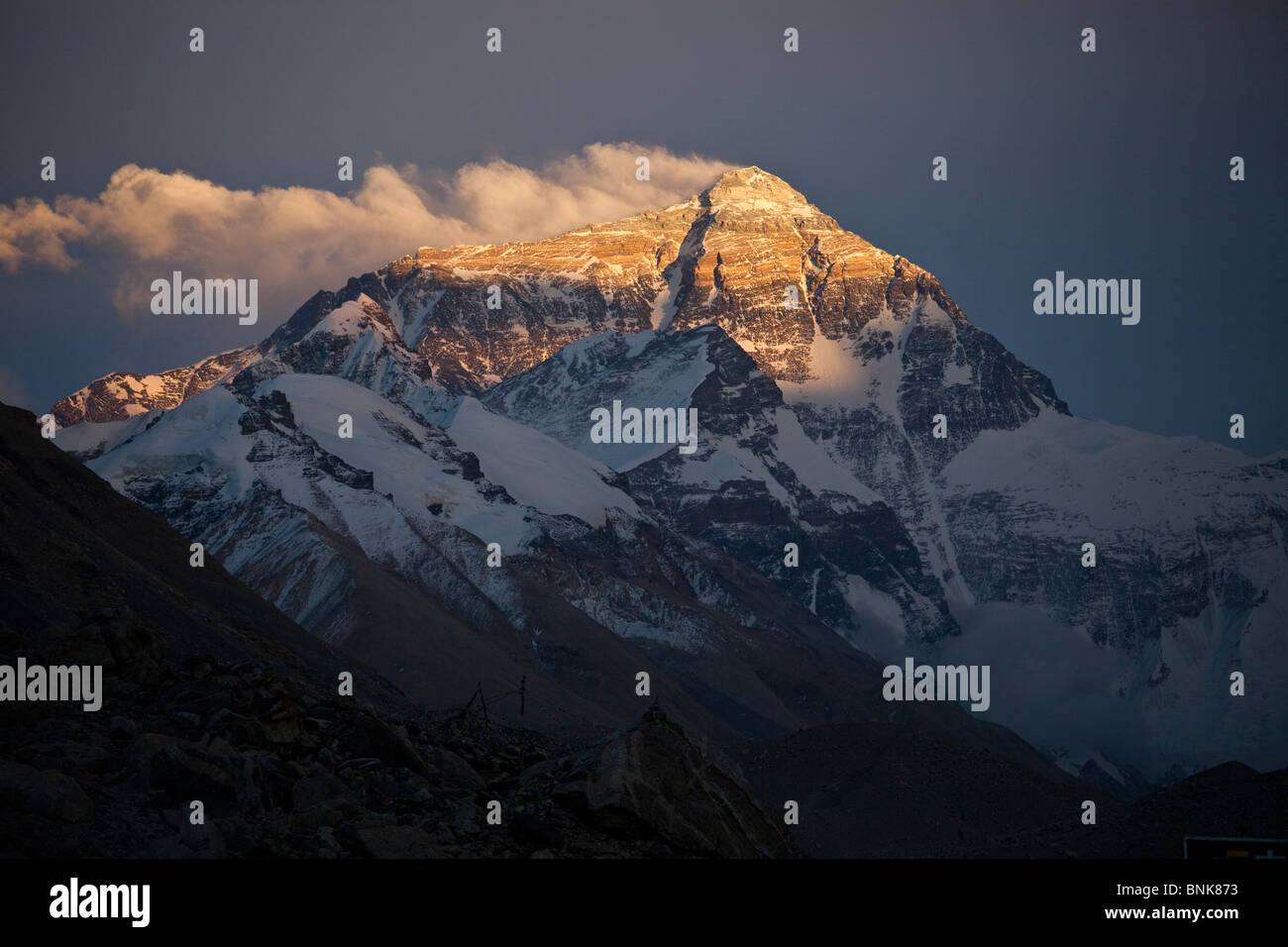 Mount Everest from the Tibetan side Stock Photo - Alamy