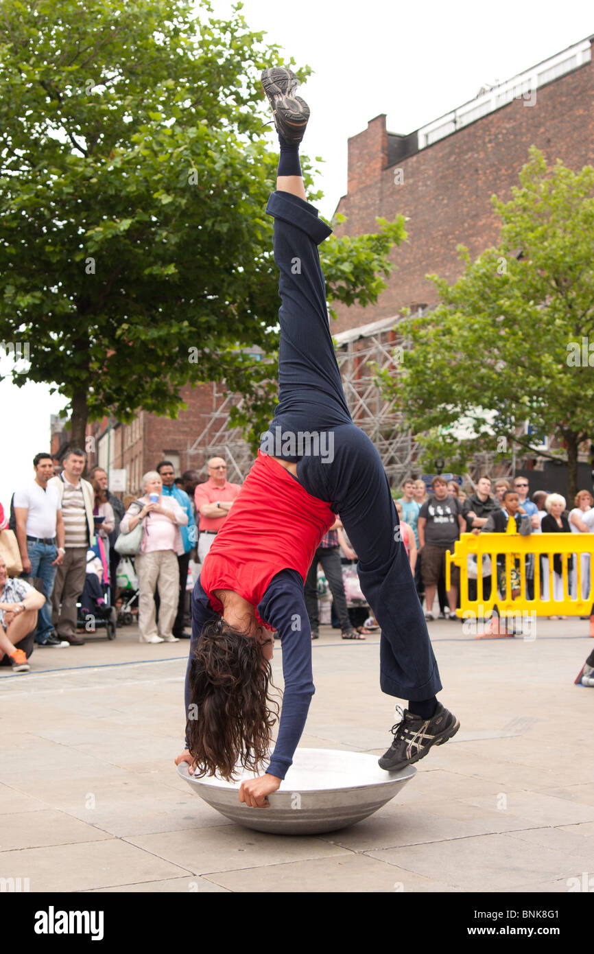Motionhouse dance company performing 'Cascade' as part of the three ...