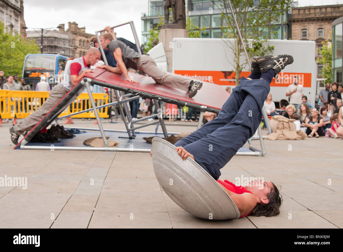 Motionhouse dance company performing 'Cascade' as part of the three ...