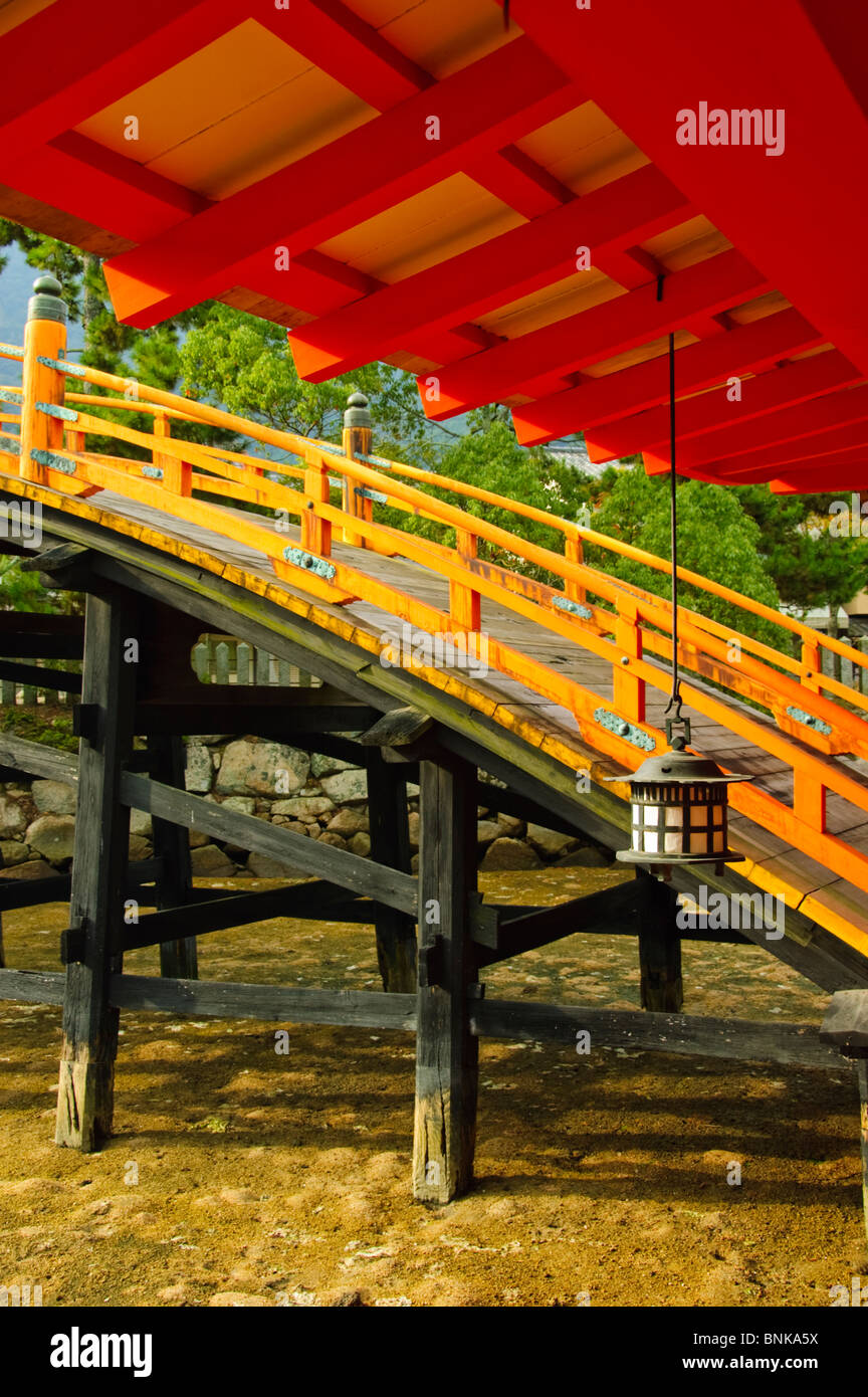 Lanterns and Sori-Bashi (Arched Bridge), Itsukushima Shrine, Miyajima ...