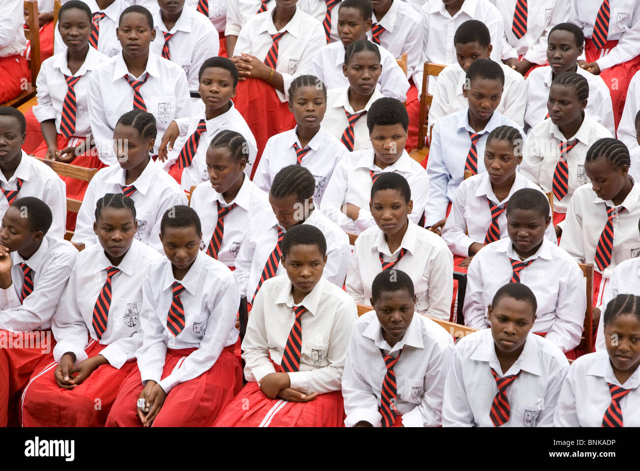 Female secondary school students at school - Bukoba, Tanzania, East ...