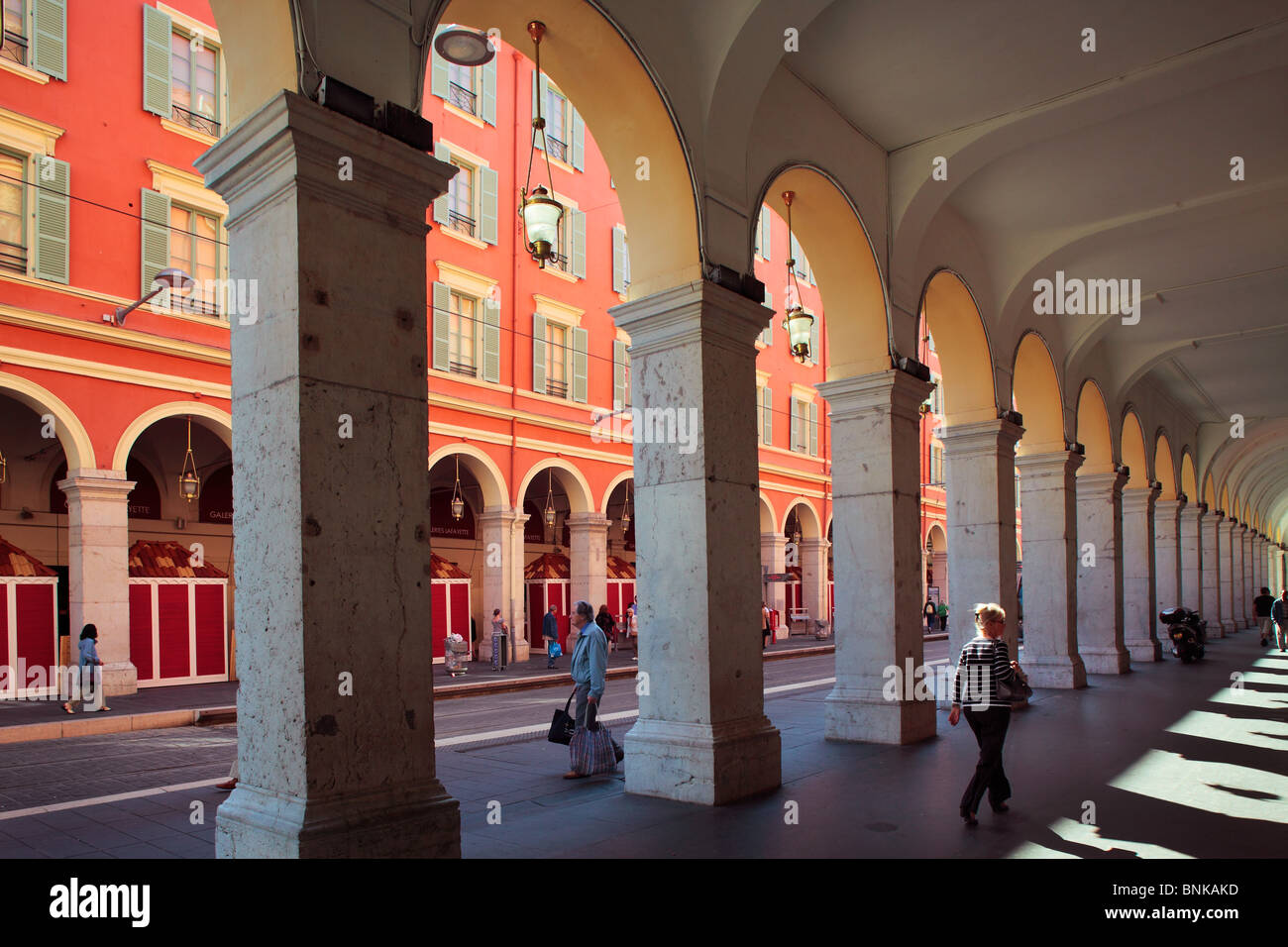Street scene in downtown Nice on the French Riviera (Cote d'Azur Stock ...