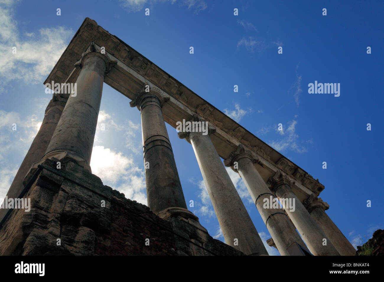Temple of Saturn in Rome's Forum Romanum, Italy Stock Photo - Alamy