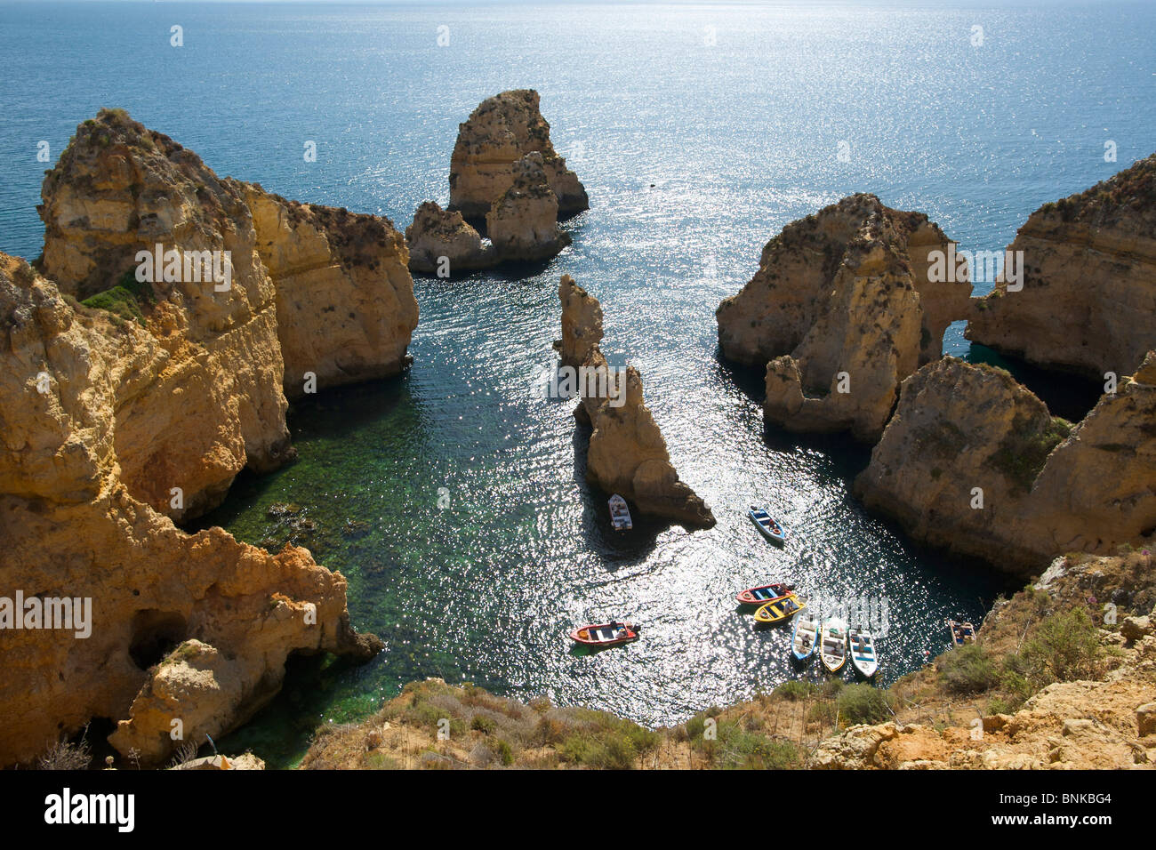 Algarve Portugal Ponta da Piedade Lagos rock coast rock coasts coast ...