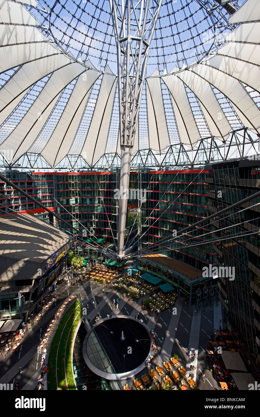 Germany Berlin town city Sony building construction moulder inside ...