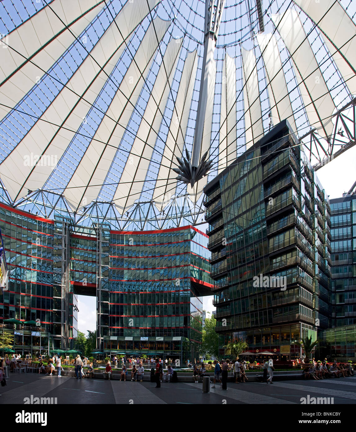 Germany Berlin town city Sony building construction moulder inside ...