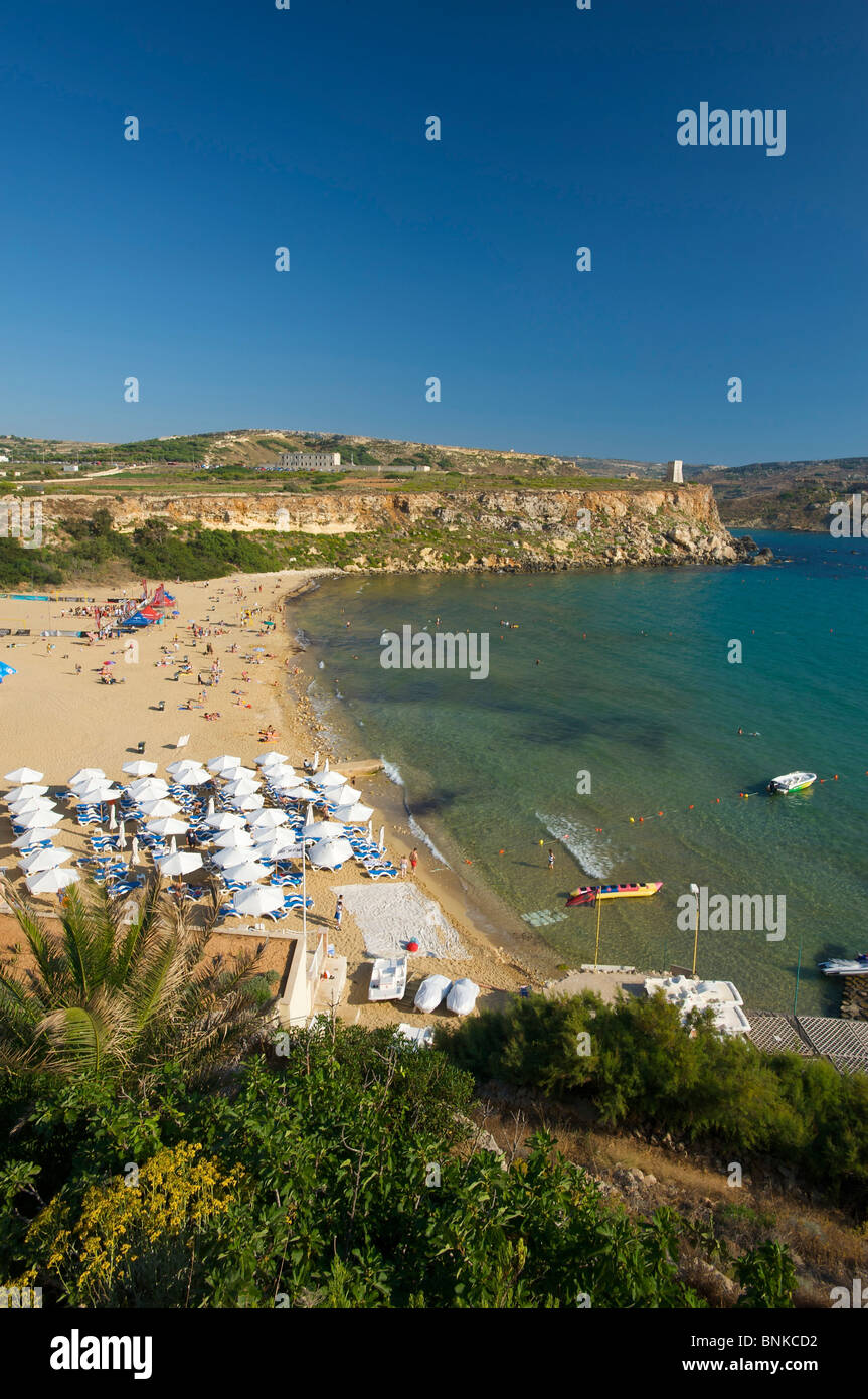 Malta Golden Bay coast seashore sea coasts seashore sea coastal scenery ...