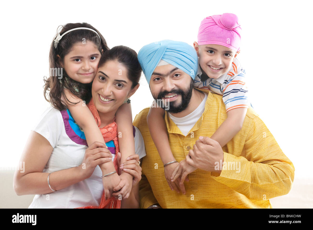 Portrait of a Sikh family Stock Photo - Alamy