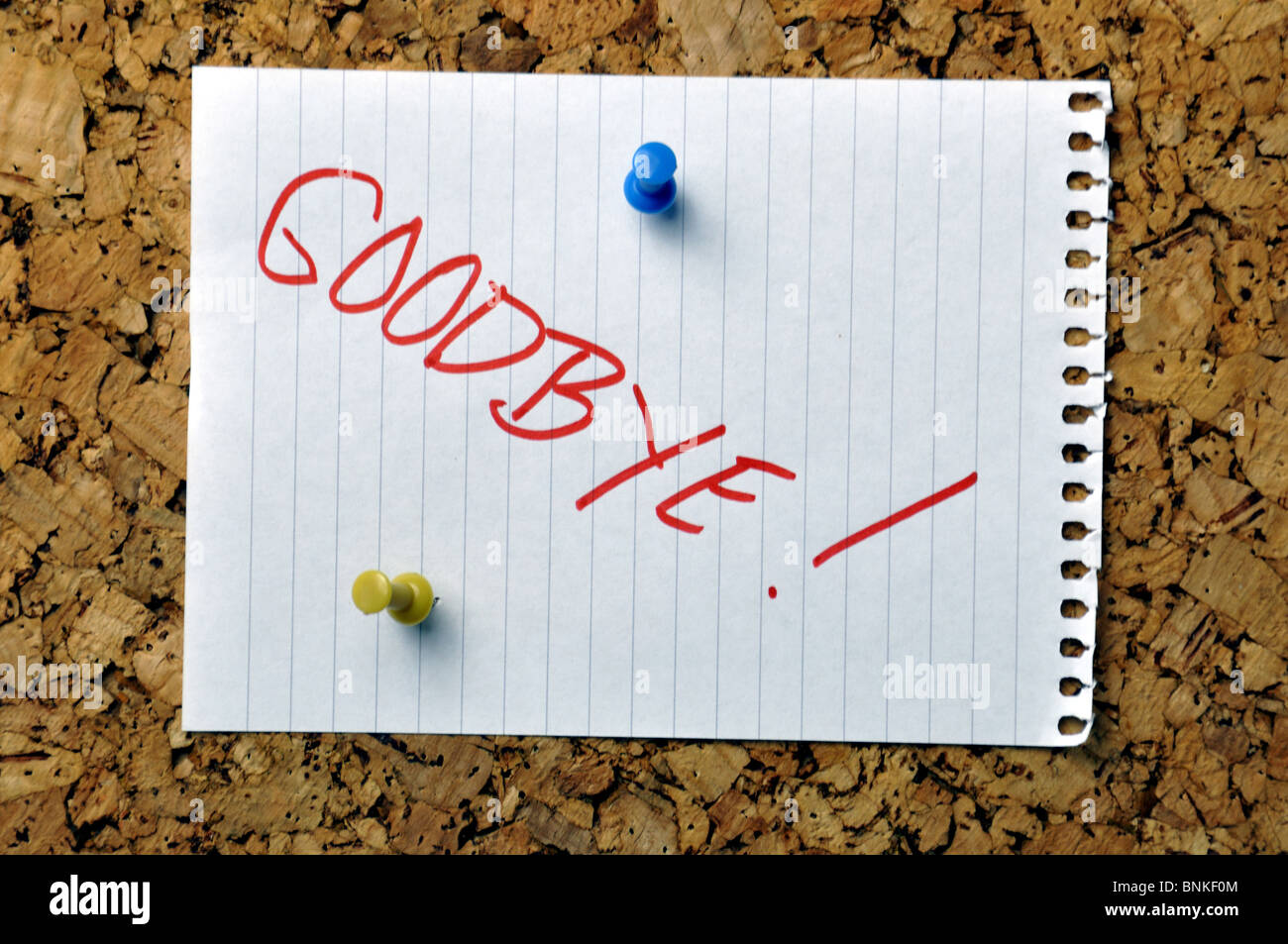 Note slip of paper with pin hi-res stock photography and images - Alamy