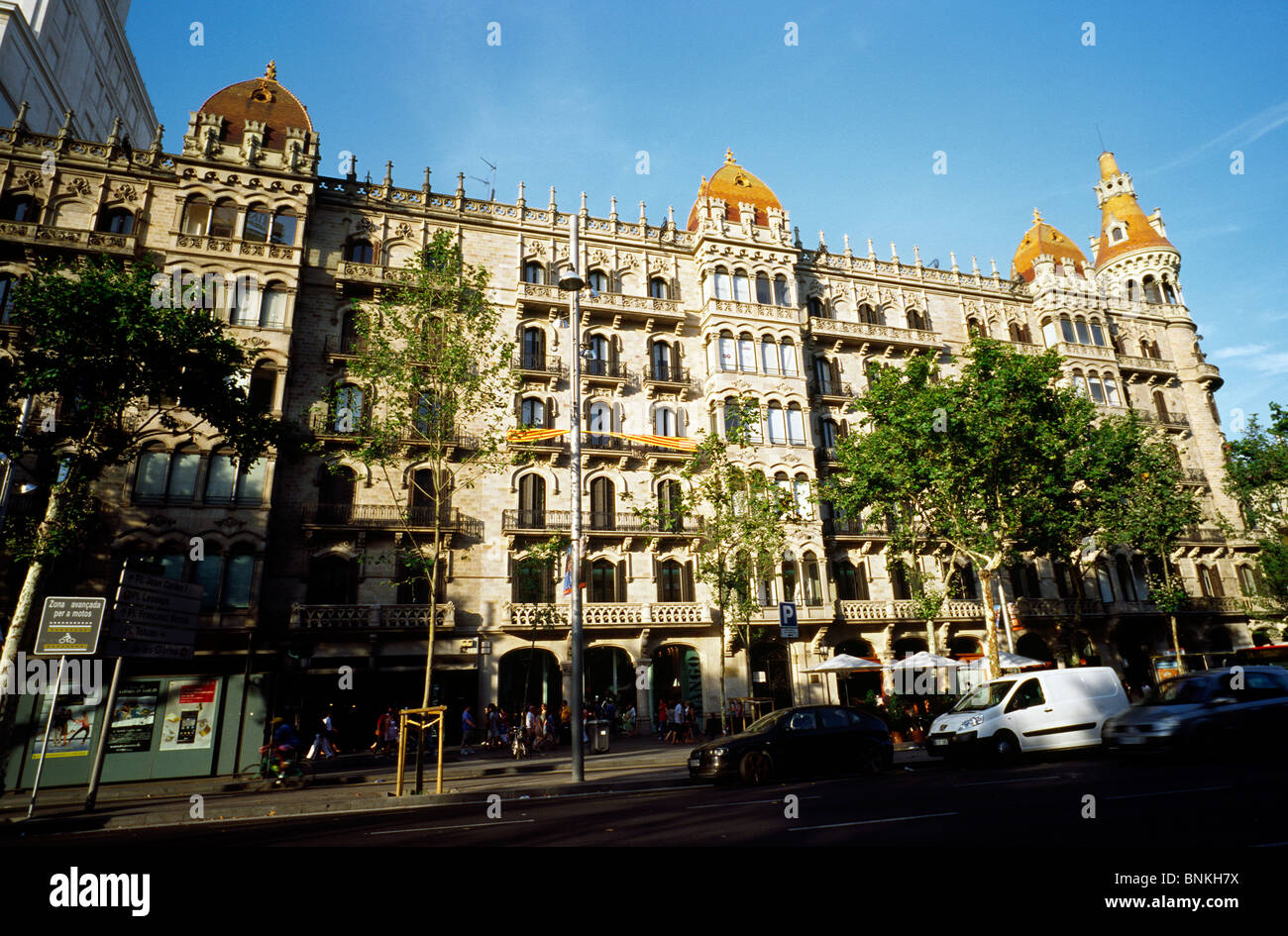 Cases Rocamora at Passeig de Gràcia in Barcelona Stock Photo - Alamy