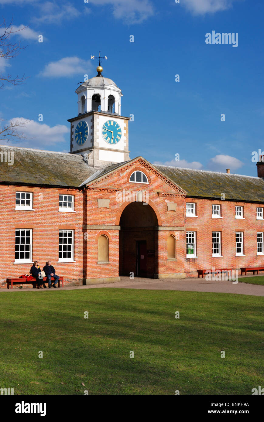 Clock tower and stable block in Clumber park Nottinghamshire Stock ...