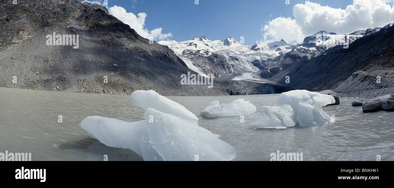 Switzerland scenery Val Rosegg ice body of water Roseggtal glacier ice ...