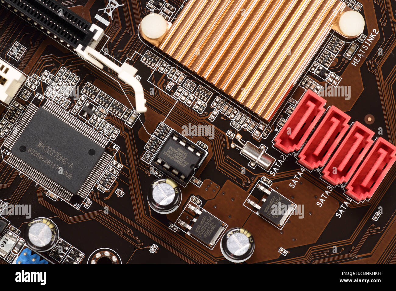 Close-up of a computer motherboard Stock Photo - Alamy