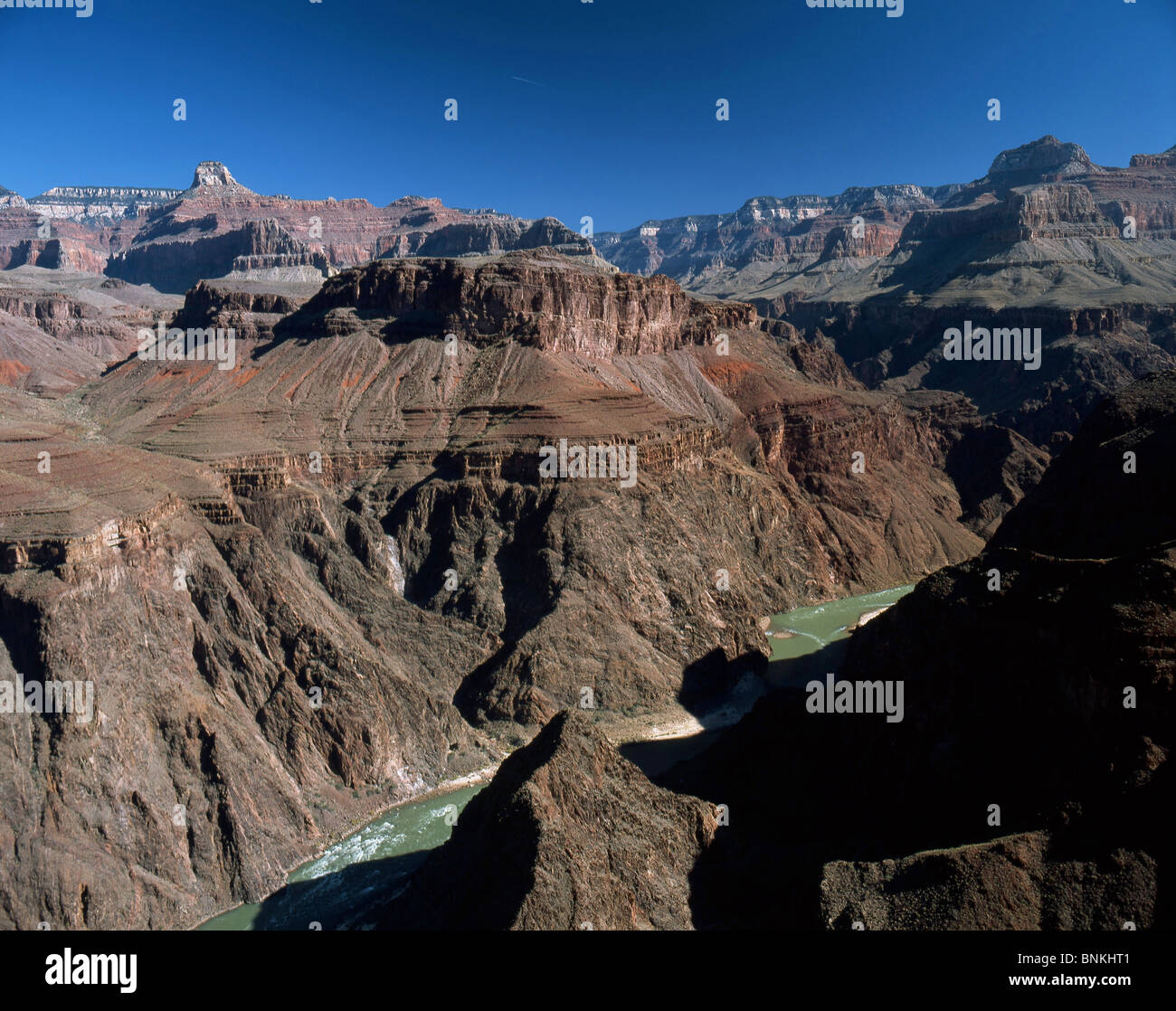 USA scenery Grand canyon national park Arizona river flow rock cliff ...