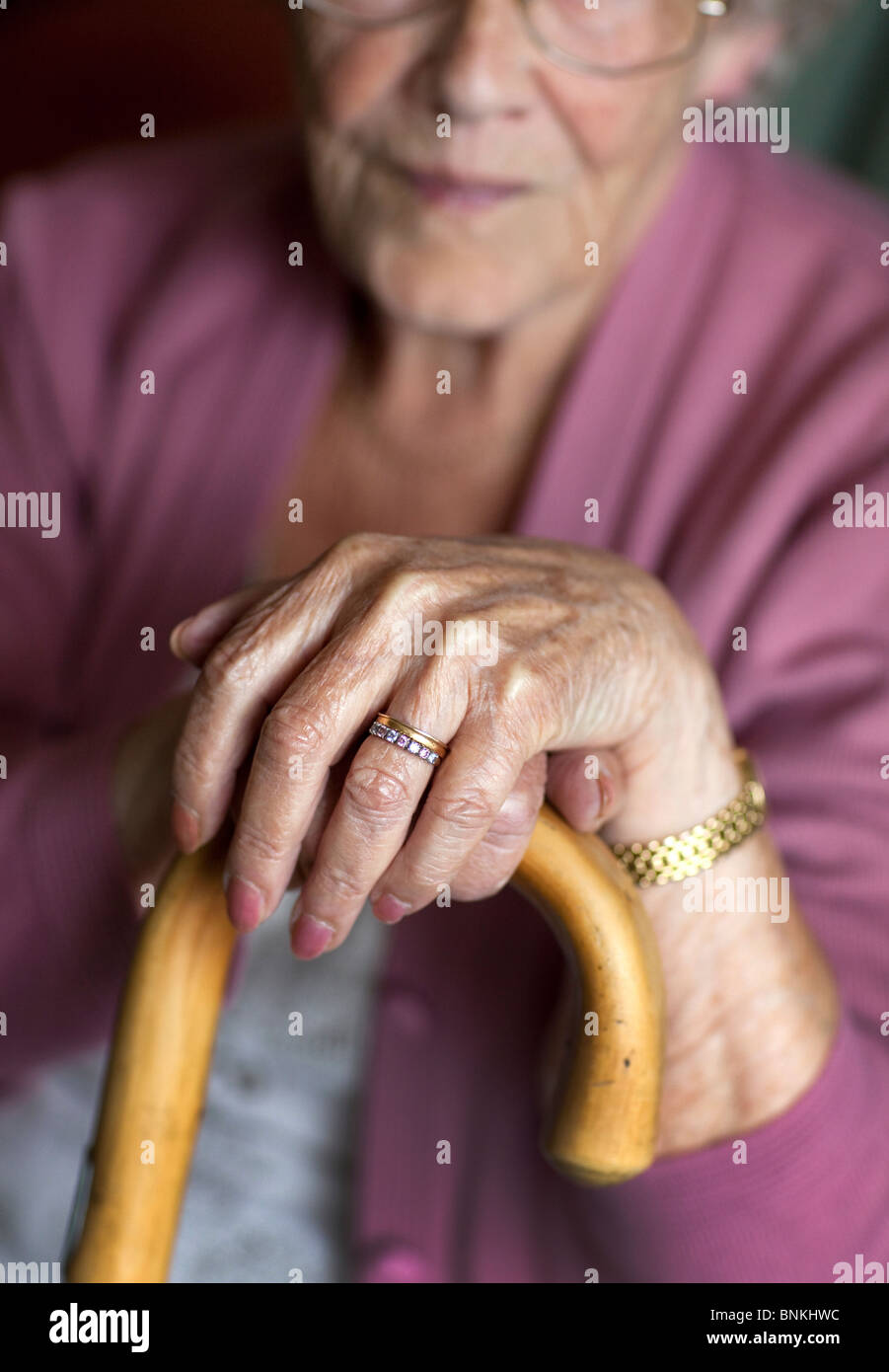 Old Lady Walking Stick High Resolution Stock Photography and Images - Alamy