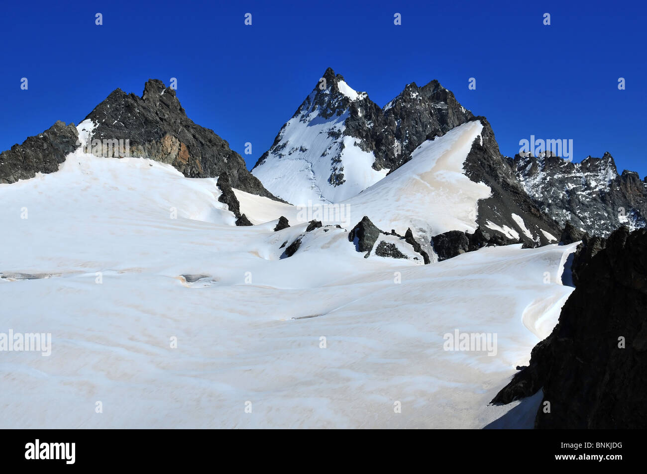 Switzerland Valais Arolla bertol bouquetins teeth Dents Alps mountains ...