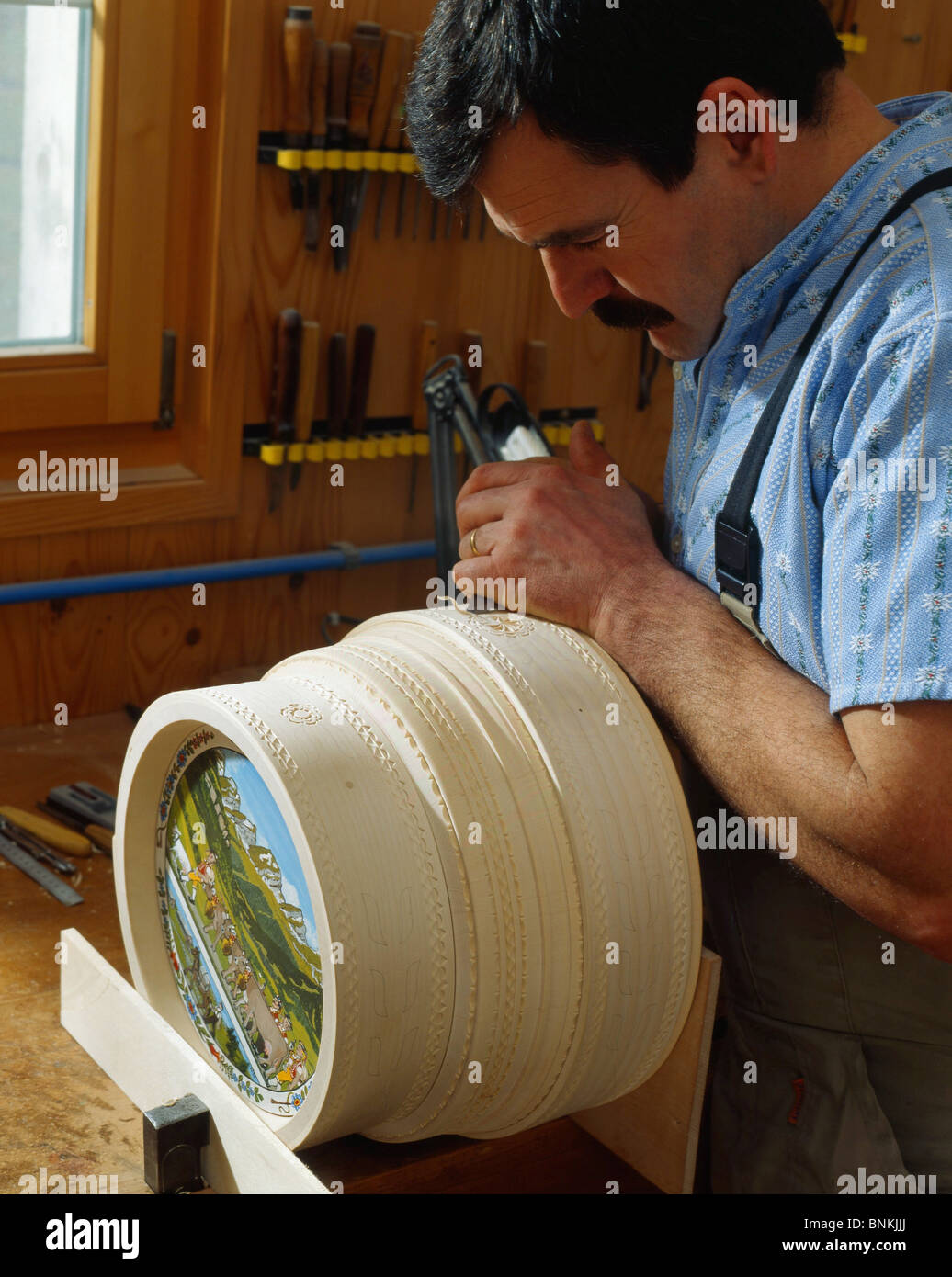 Switzerland craft Toggenburg art craftsman wood carve pattern sample ...