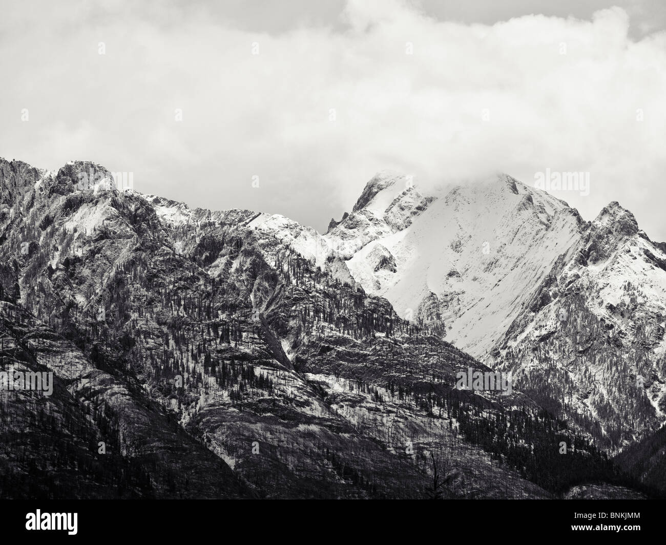 Mount Ishbel 2908m 9541ft after fresh snow in Banff National Park ...