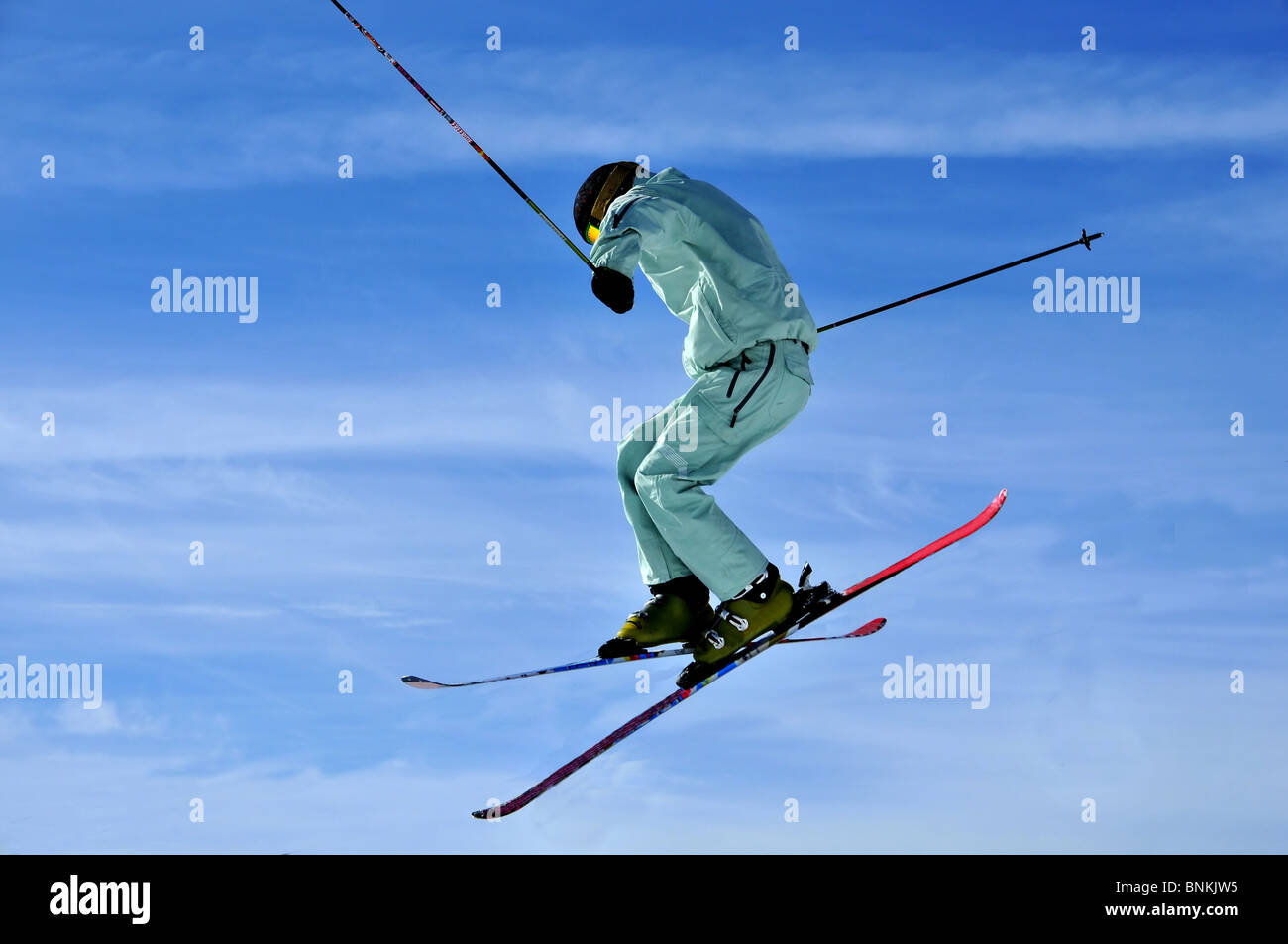 Switzerland Valais Verbier acrobat acrobatics jumping ski jumping Alps ...