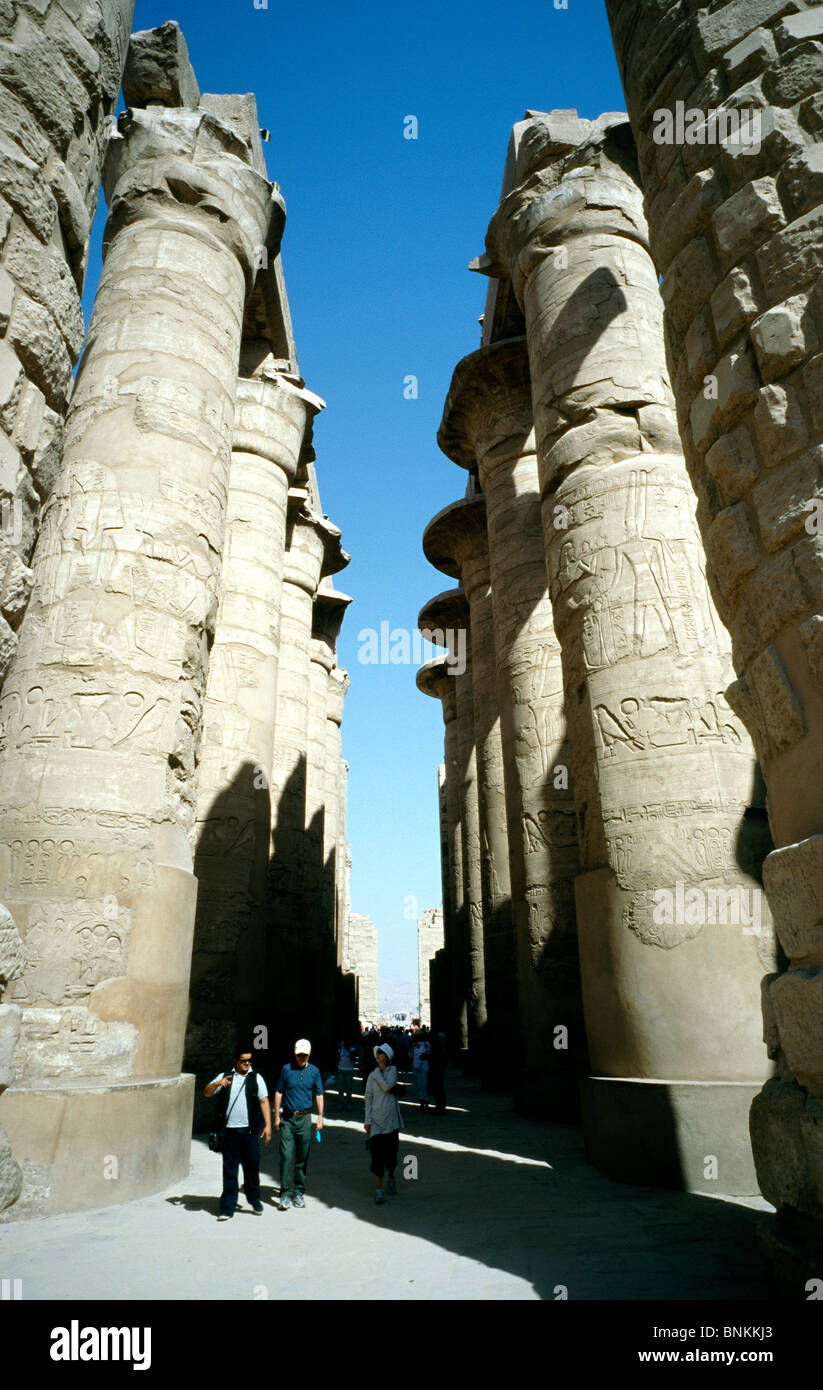 Great Hypostyle Hall of the Precinct of Amun-Re inside Karnak temple ...