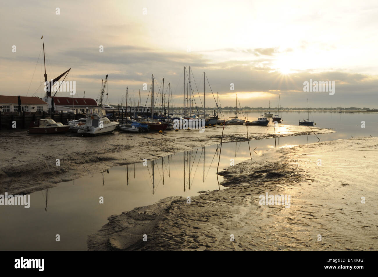 The Blackwater estuary outside the sea lock at Heybridge Basin near ...