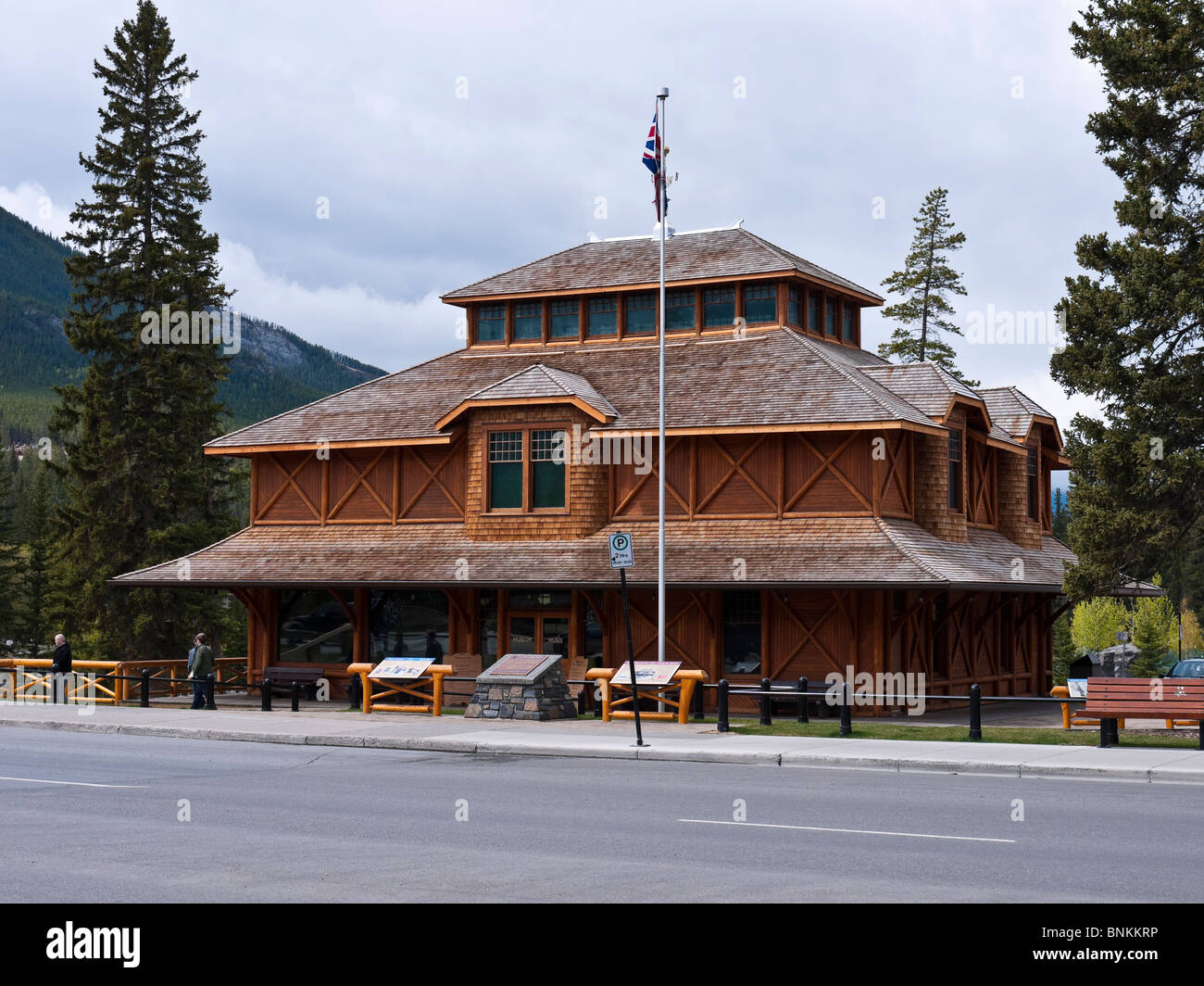 The Banff Parks Museum National Historic Site built in 1903. Downtown ...
