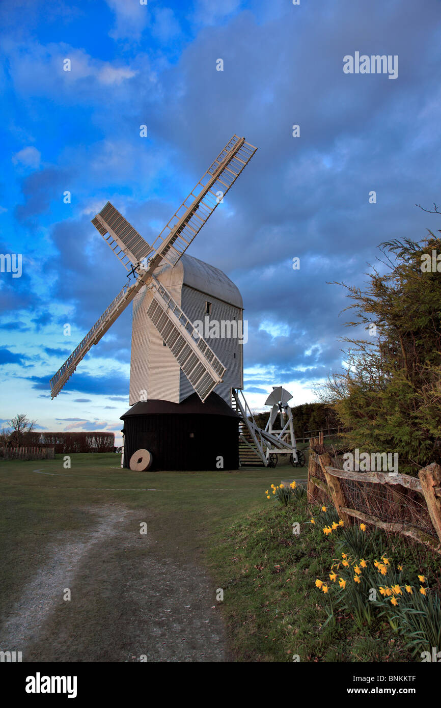 Jill Windmill a post mill and grade II listed building standing on the ...
