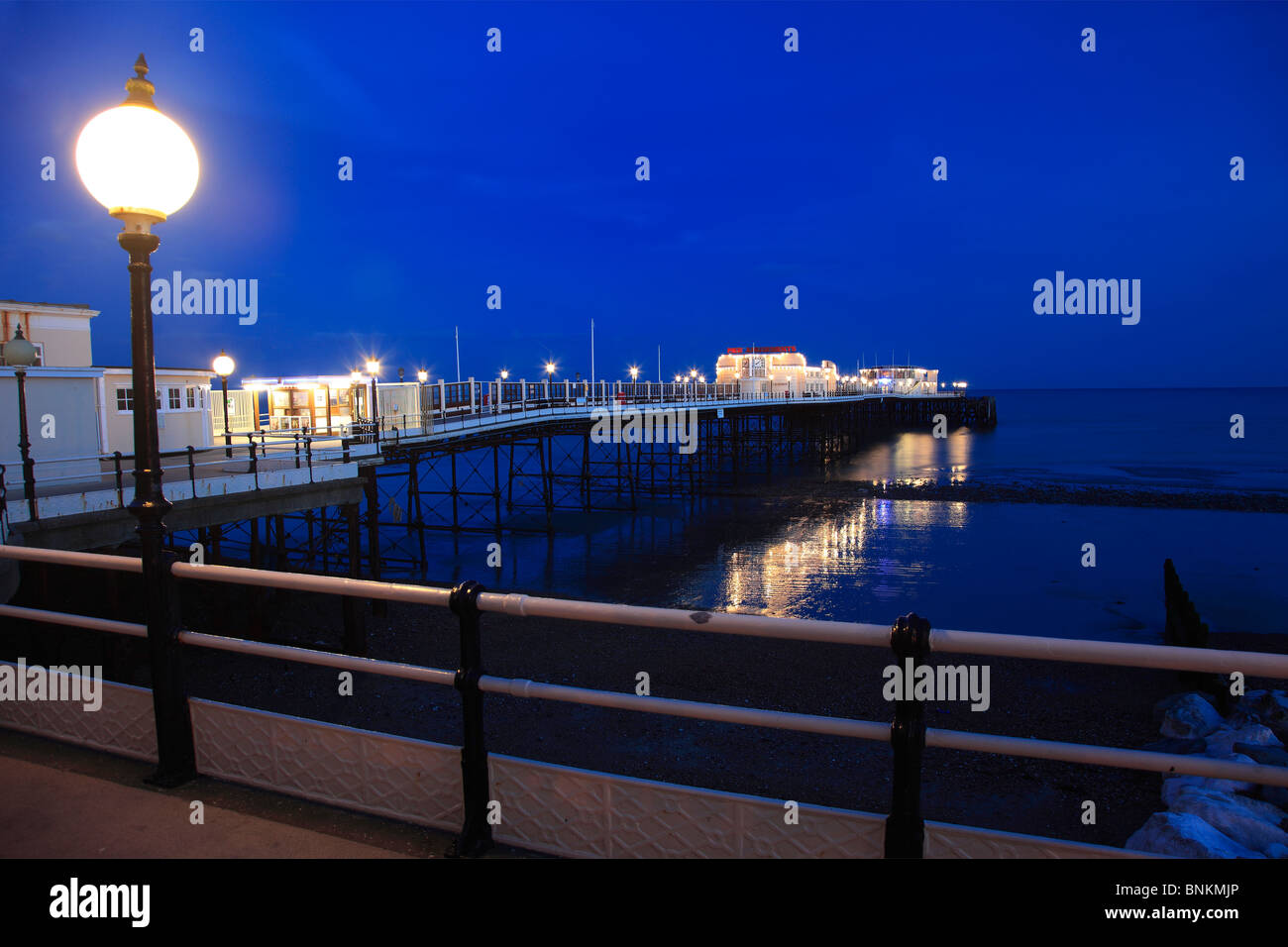 Worthing Victorian Pavilion Pier at Night Sussex England Stock Photo ...