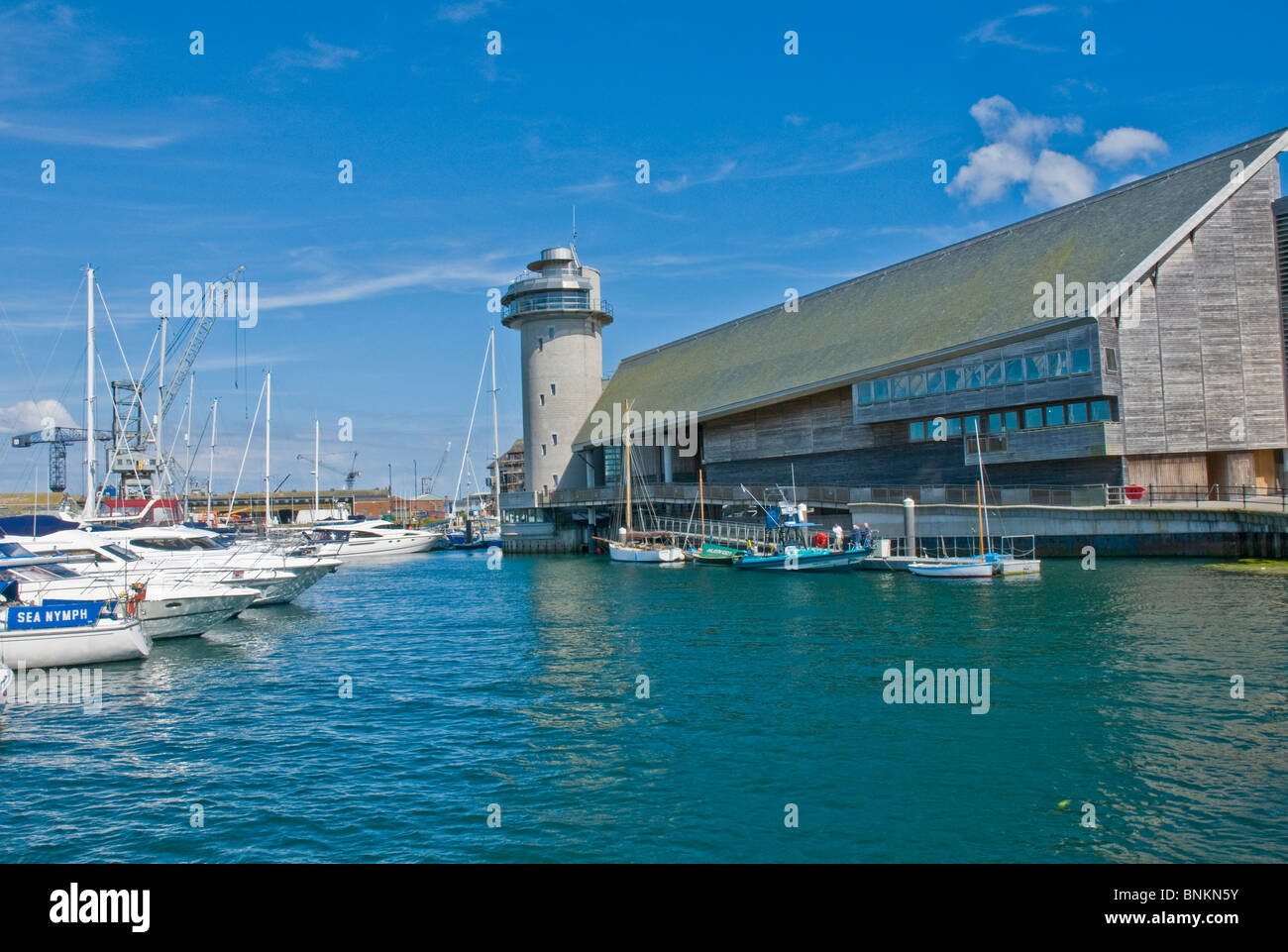 Maritime Museum and marina Falmouth Cornwall England Stock Photo - Alamy