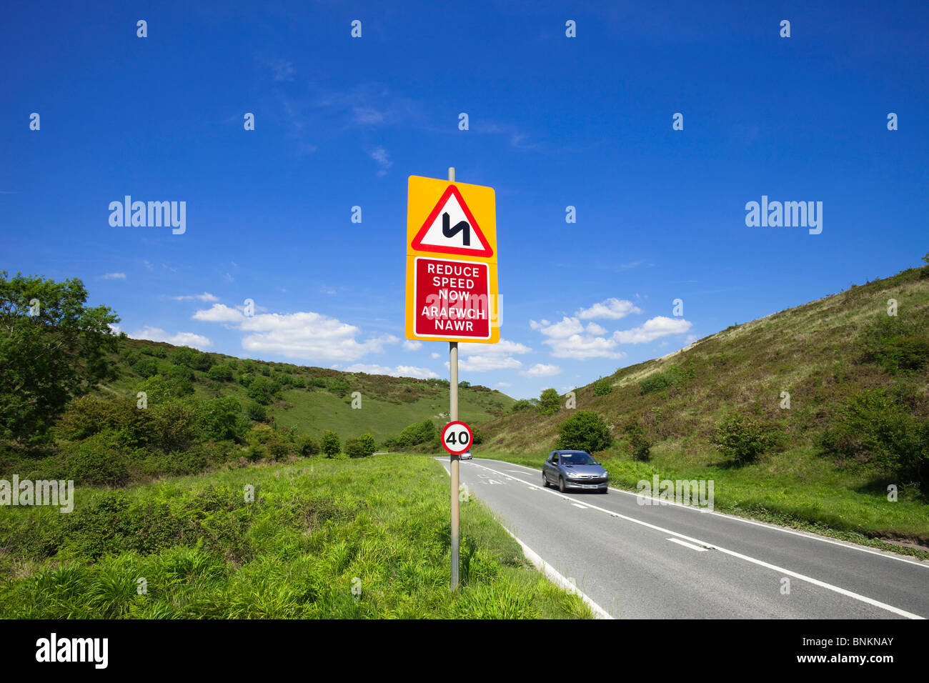 UK United Kingdom Great Britain Britain Wales Glamorgan Bilingual Road ...