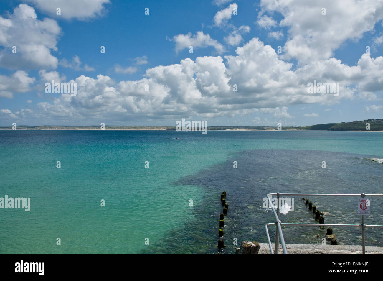 view across St Ives Bay from St Ives, Cornwall England Stock Photo - Alamy