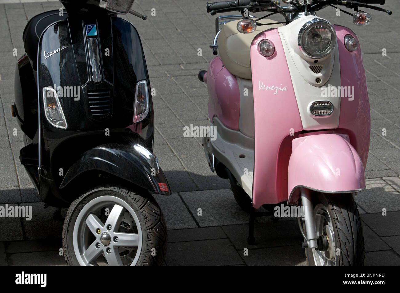 Black mopeds hi-res stock photography and images - Alamy