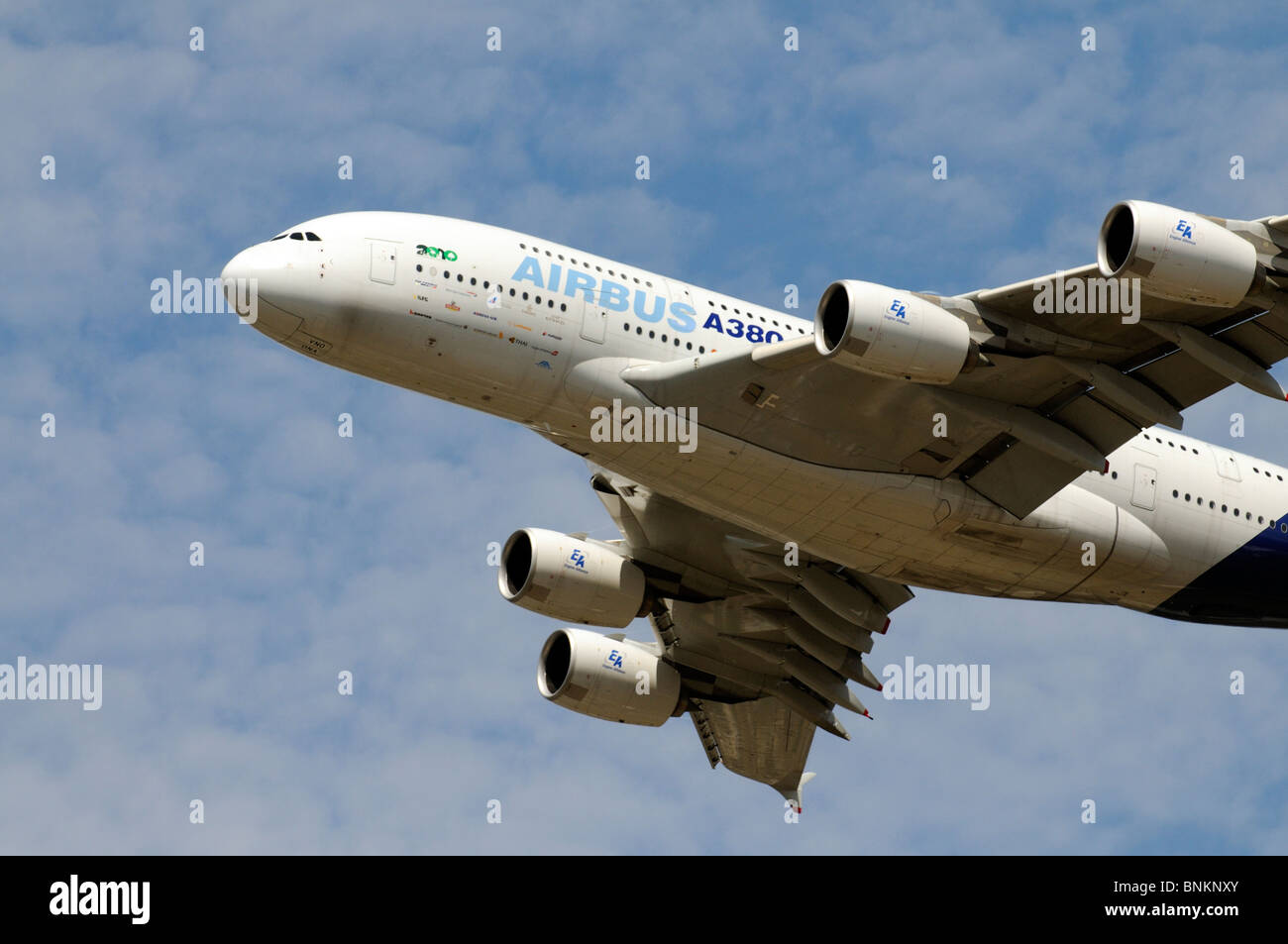 A380 Airbus a four engine double deck passenger aircraft in flight ...