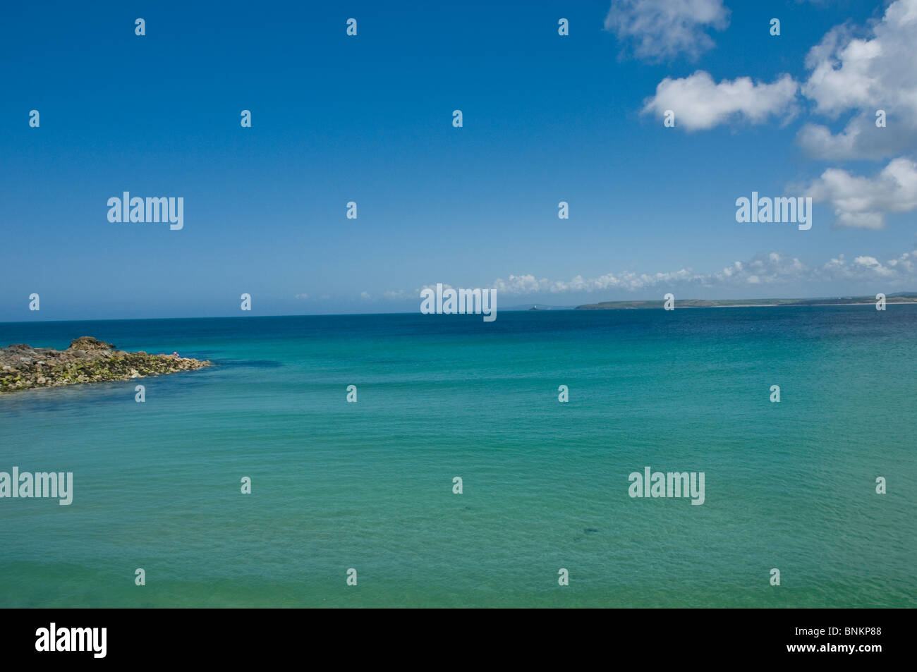 view across St Ives Bay from St Ives, Cornwall England Stock Photo - Alamy