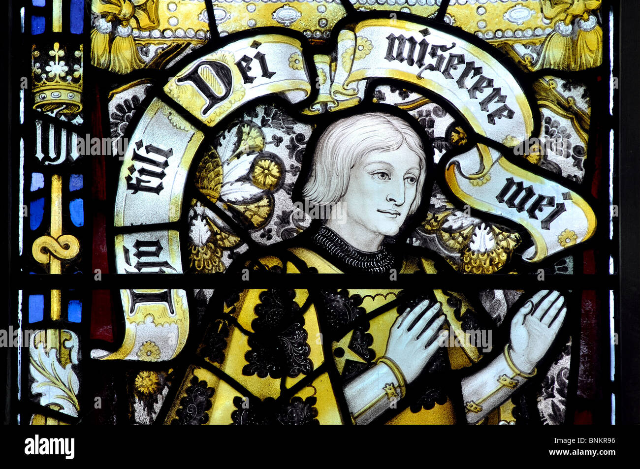 The Greville window, St. Peter`s Church, Binton, Warwickshire, England ...