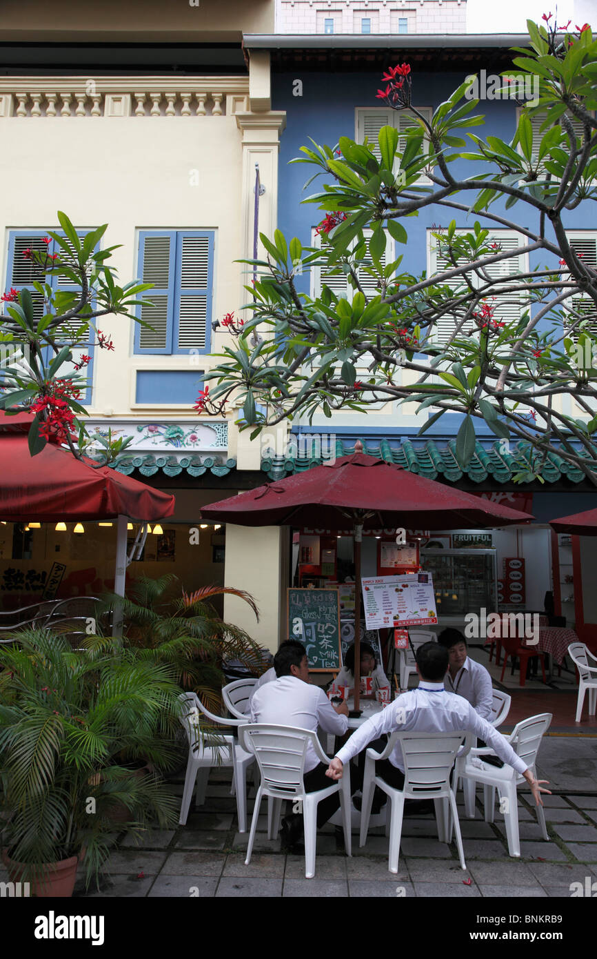 Singapore, Chinatown, street scene, restaurant, people, leisure Stock ...