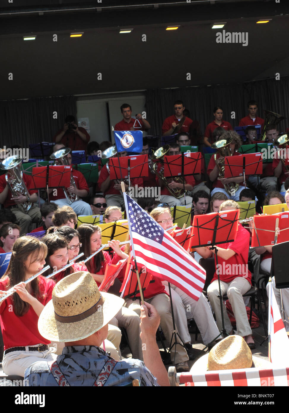 American Flag patriotism Brass band Sousa March Stock Photo - Alamy
