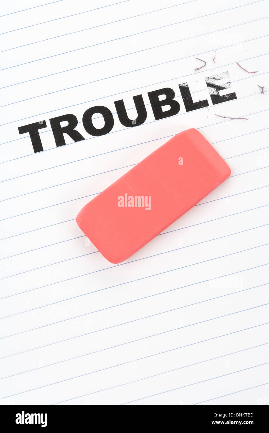Trouble word hi-res stock photography and images - Alamy