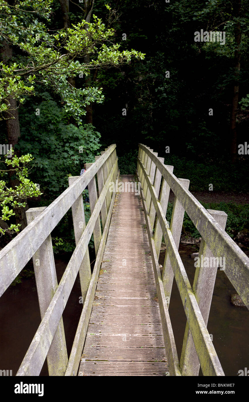 Bridge over the river Dove, Wolfscote dale, Peak District National Park ...