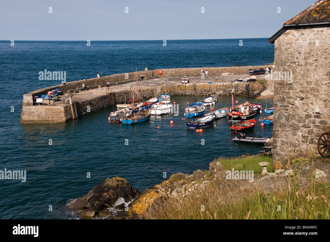 Coverack Harbour Coverack Lizard Peninsula Cornwall England UK Stock ...