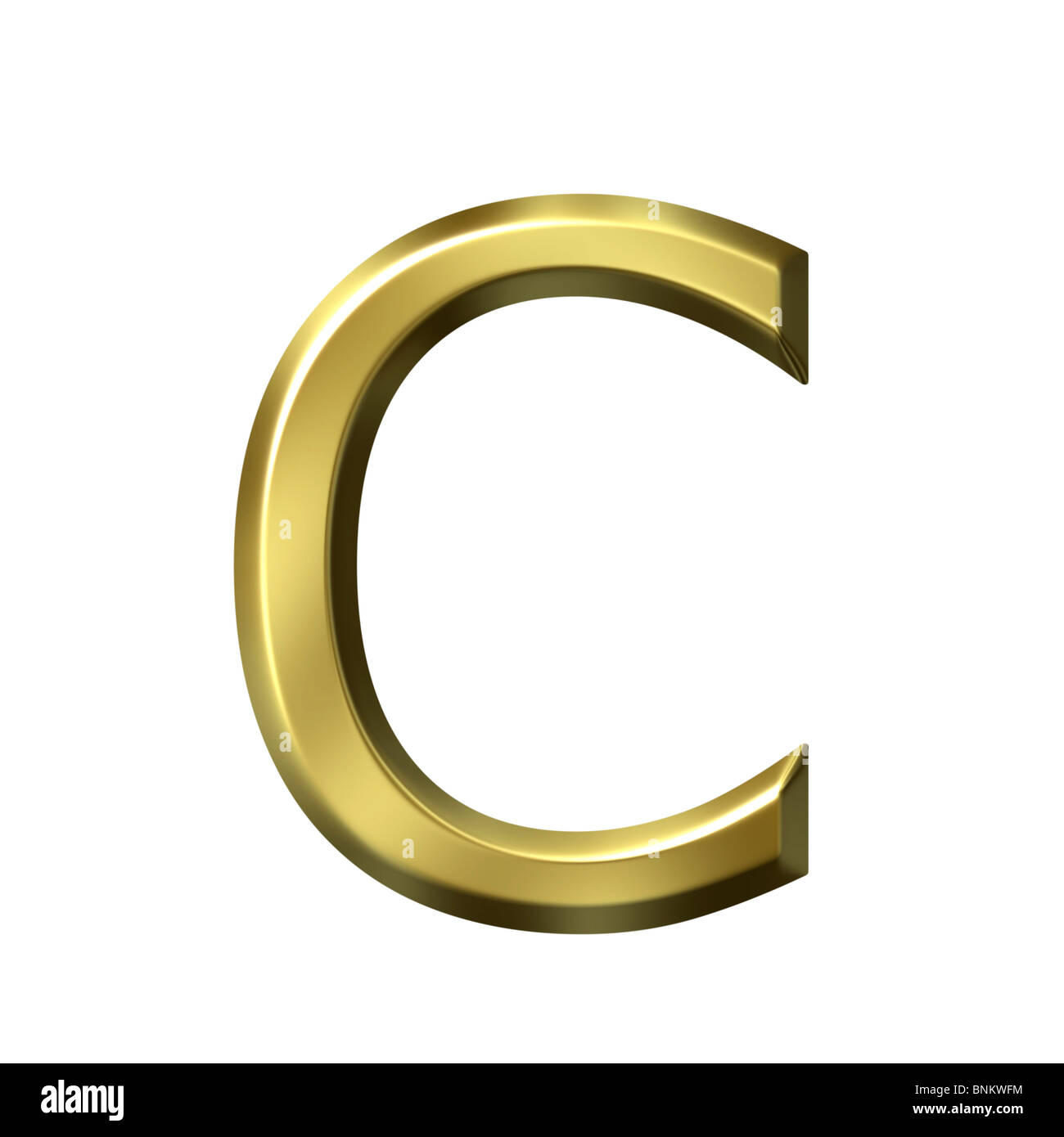 3d golden letter c Stock Photo - Alamy