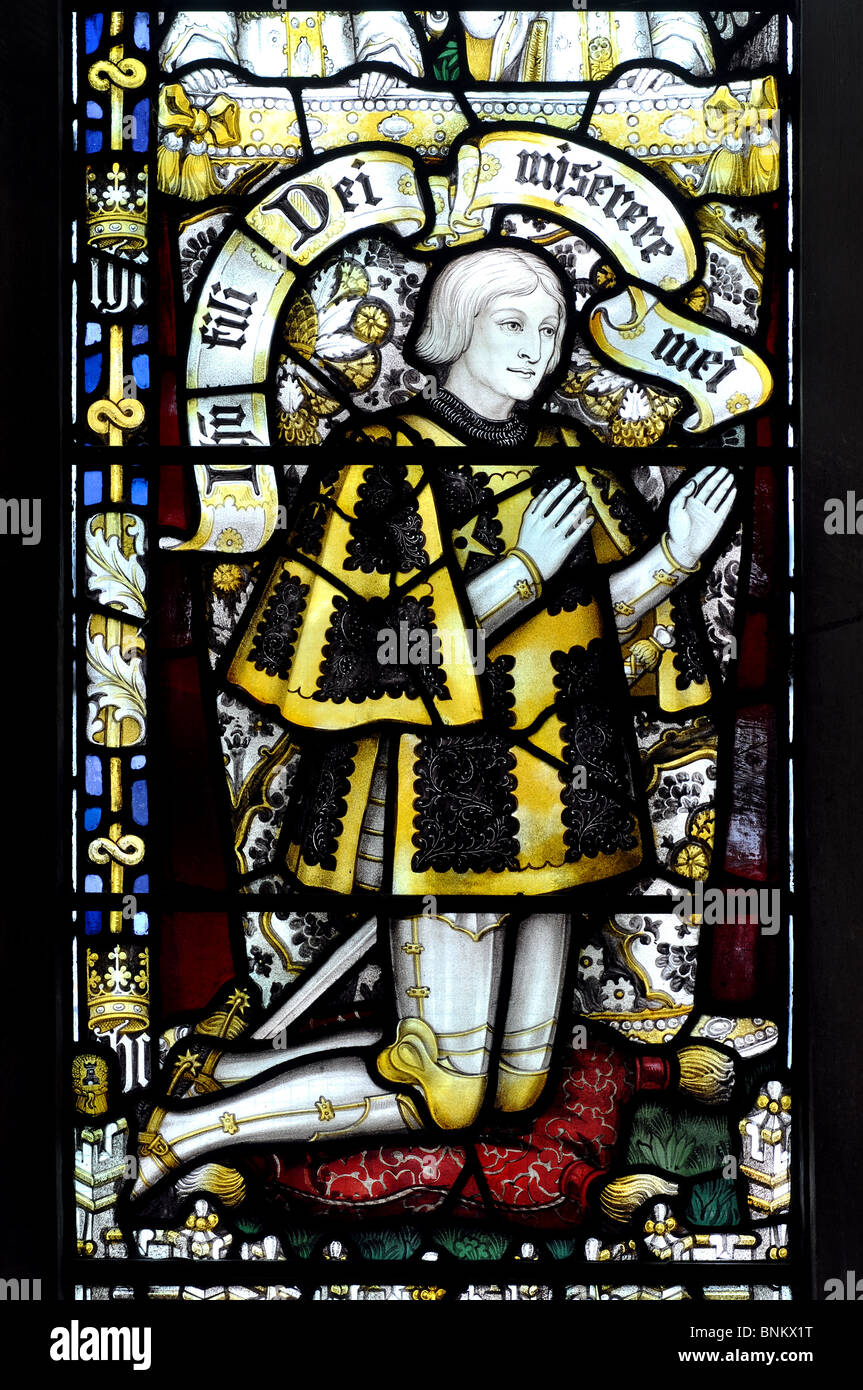 The Greville window, St. Peter`s Church, Binton, Warwickshire, England ...
