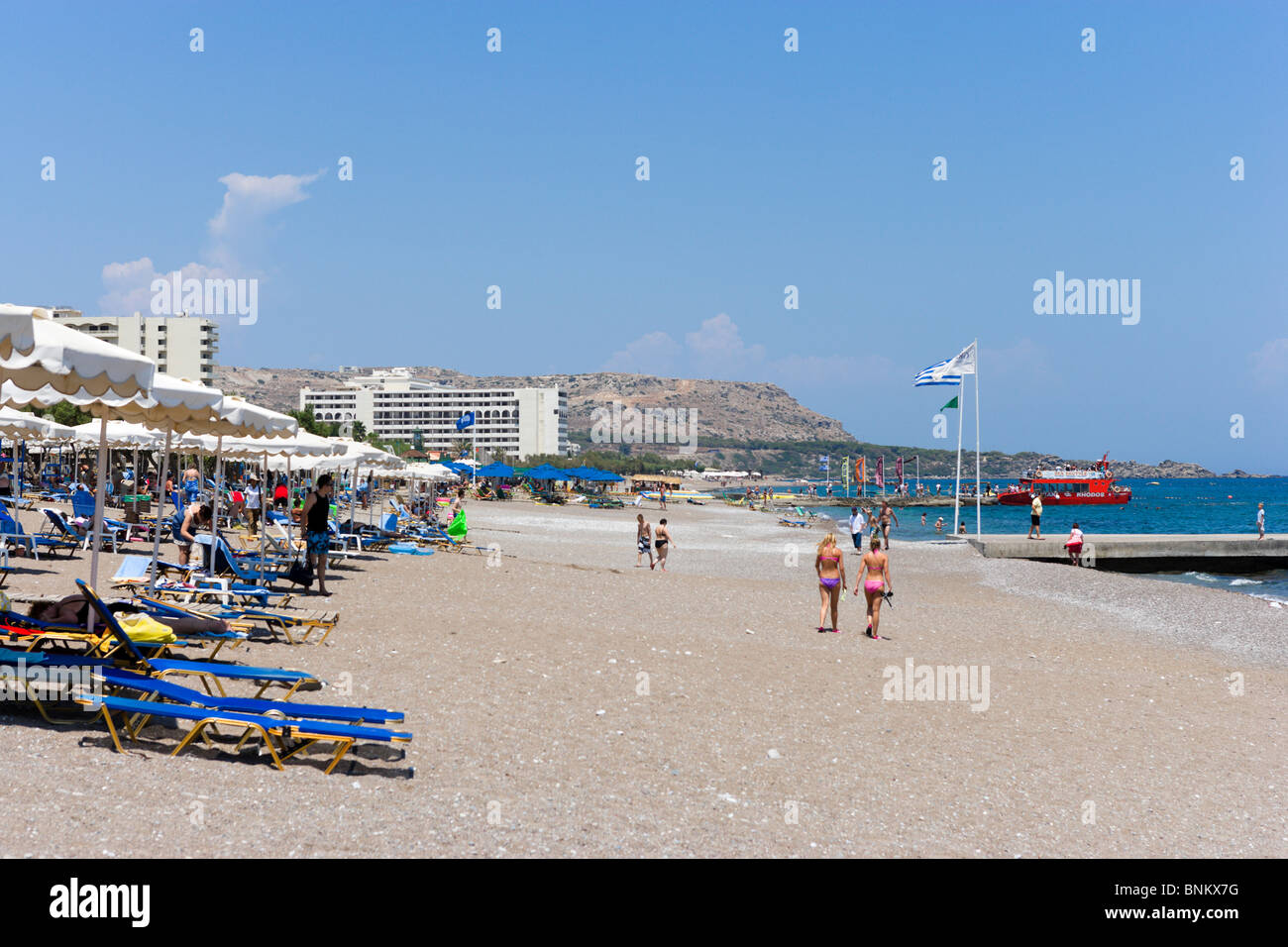 Beach at Kalithea, Rhodes, Greece Stock Photo - Alamy